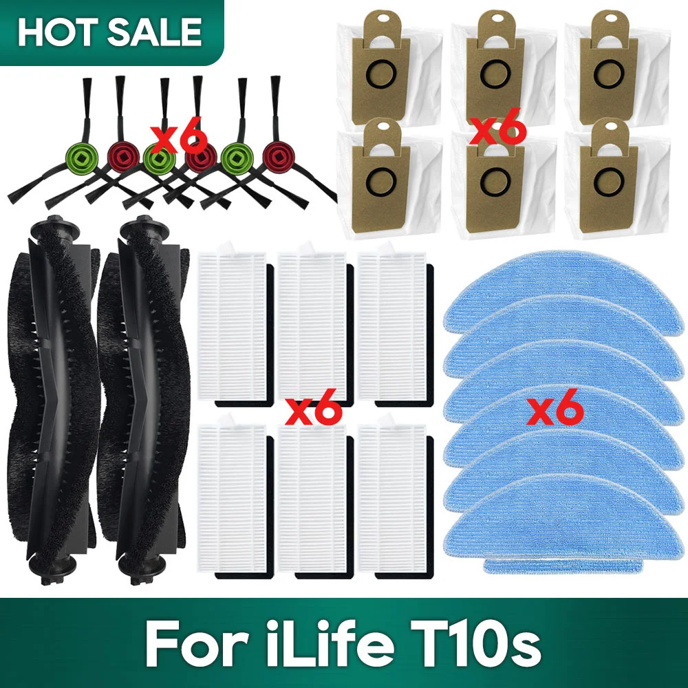 Compatible For iLife T10s Robot Vacuums Replacement Spare Parts ...