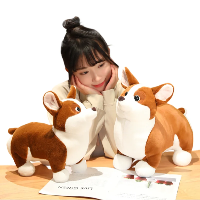 New-Kawaii-Creative-Artificial-Corgi-Dog-Soft-Plush-Toys-Accompany ...