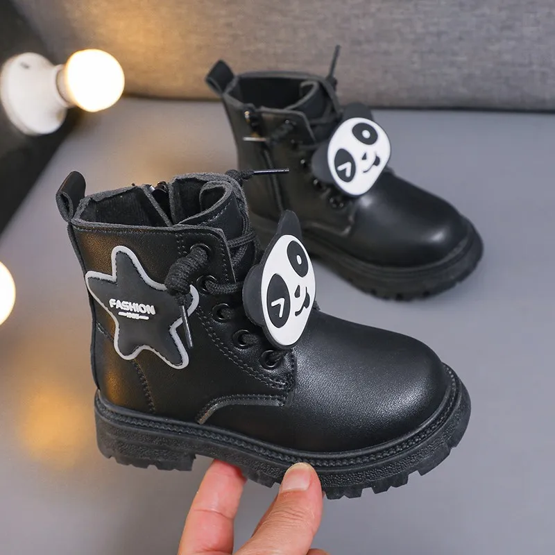 Multi-color-Girls-Boots-Flat-Low-Tube-Side-Zipper-Spring-and-Autumn ...