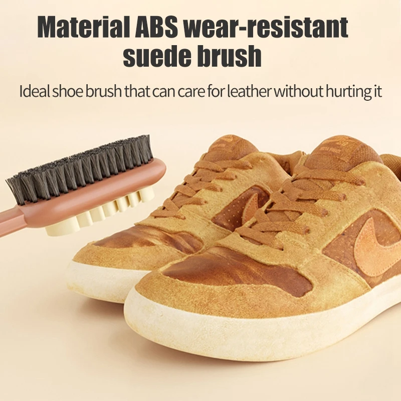 Meuble à chaussures,Brosse de nettoyage en daim double face gomme en ...