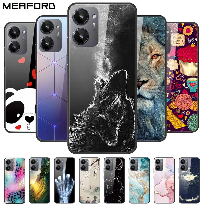 Tempered-Glass-Case-For-Realme-10-Pro-plus-Cover-Hard-Shockproof-Cases ...