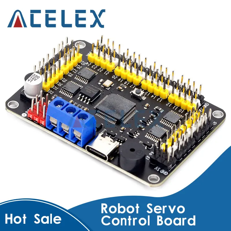 New-Version-32-Channel-Robot-Servo-Control-Board-Servo-Motor-Controller ...