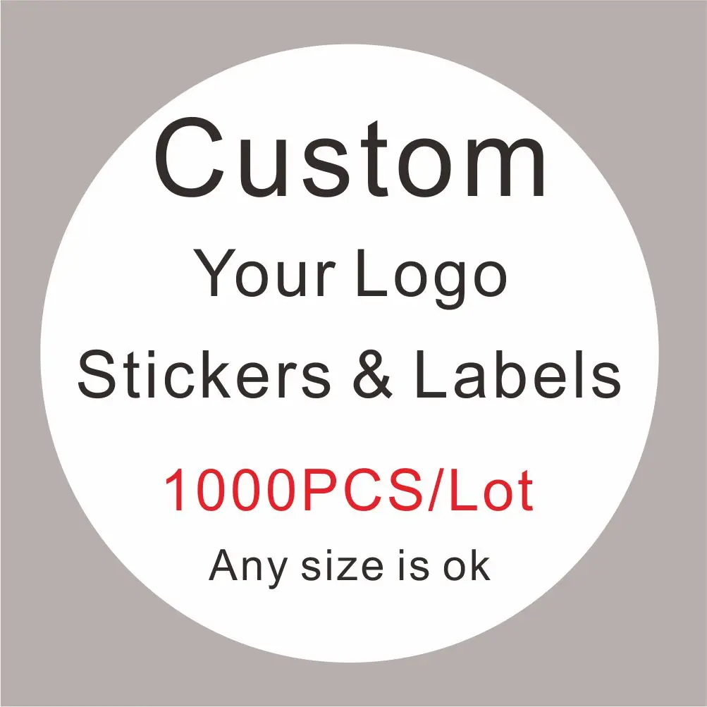 1000-PCS-Custom-Stickers-Customize-Logo-Label-Sticker-Personalized ...