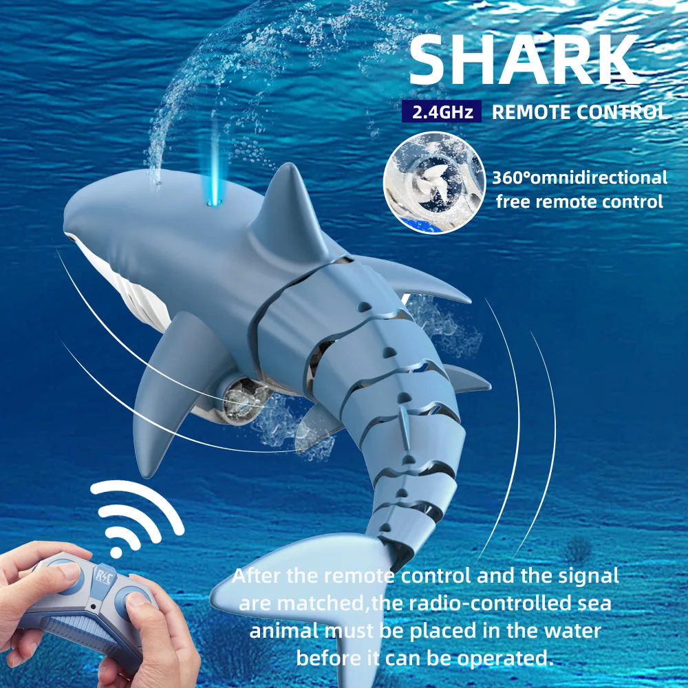 Smart-RC-Shark-Machine-para-crian-as-Whale-Spray-Water-Toys-para ...