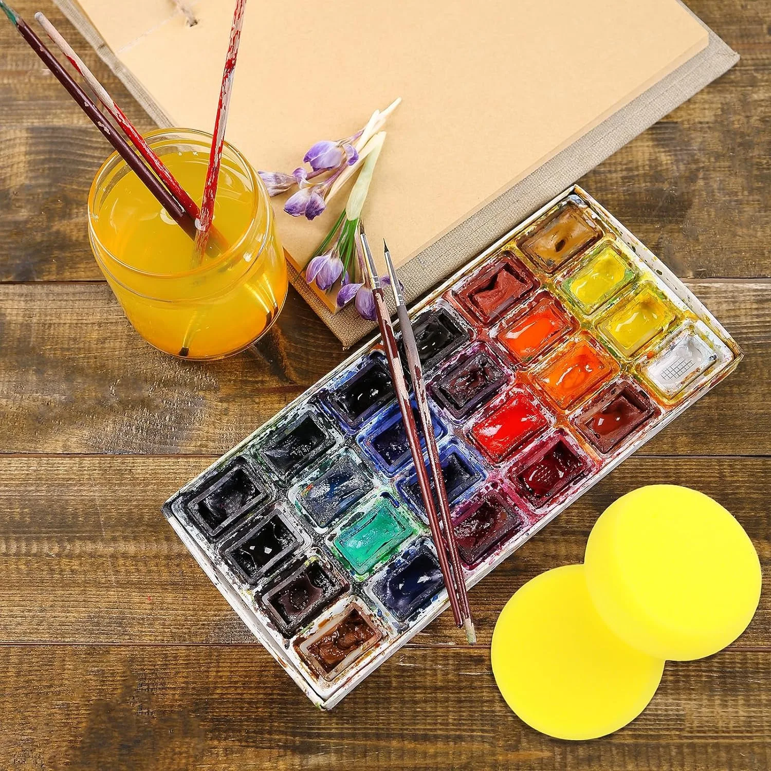 20pcs 3 Inch Round Painting Sponges Paint Sponge Artist Sponges ...
