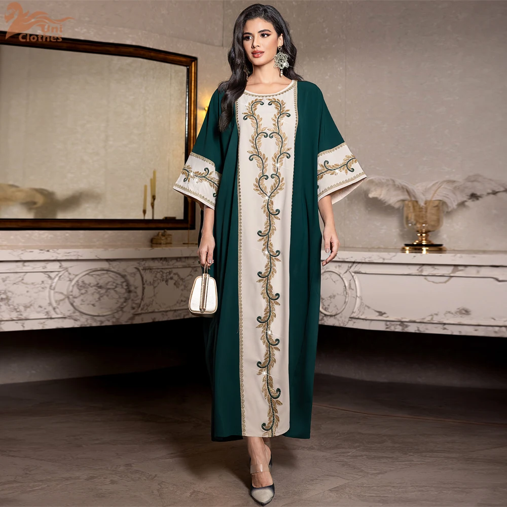 Morocco Dubai Abayas Kaftan Eid Muslim Abaya for Women Party Dresses ...