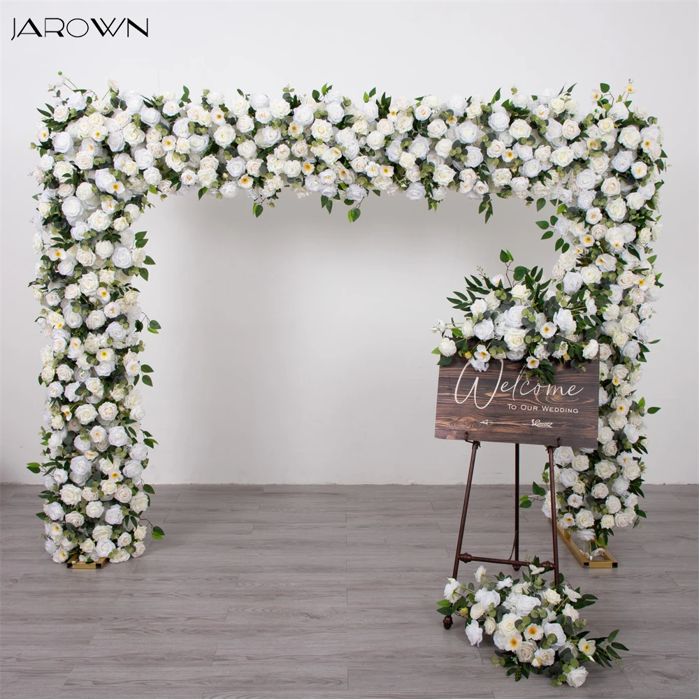 Wedding-Backdrop-Decorations-White-Rose-Artifiical-Flower-Runner ...