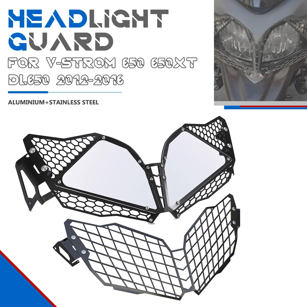 Motorcycle Headlight Protection Head Lamp Light Grille Guard Cover ...