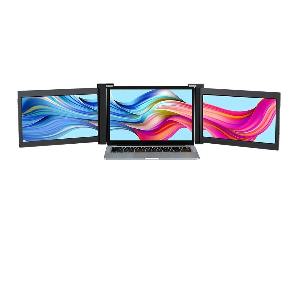 Monitor-Port-til-Triplo-para-Laptop-Full-HD-IPS-1080P-Extensor-de-Exibi ...