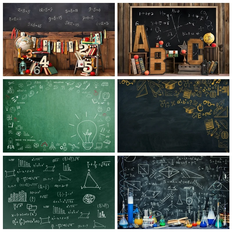 Back-To-School-Photography-Backdrop-Blackboard-Chalk-Figure-Scene ...