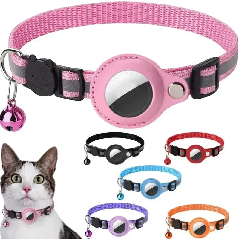 Anti-Lost-Cat-Collar-for-Airtag-GPS-Tracker-Protective-Case-With-Bell ...