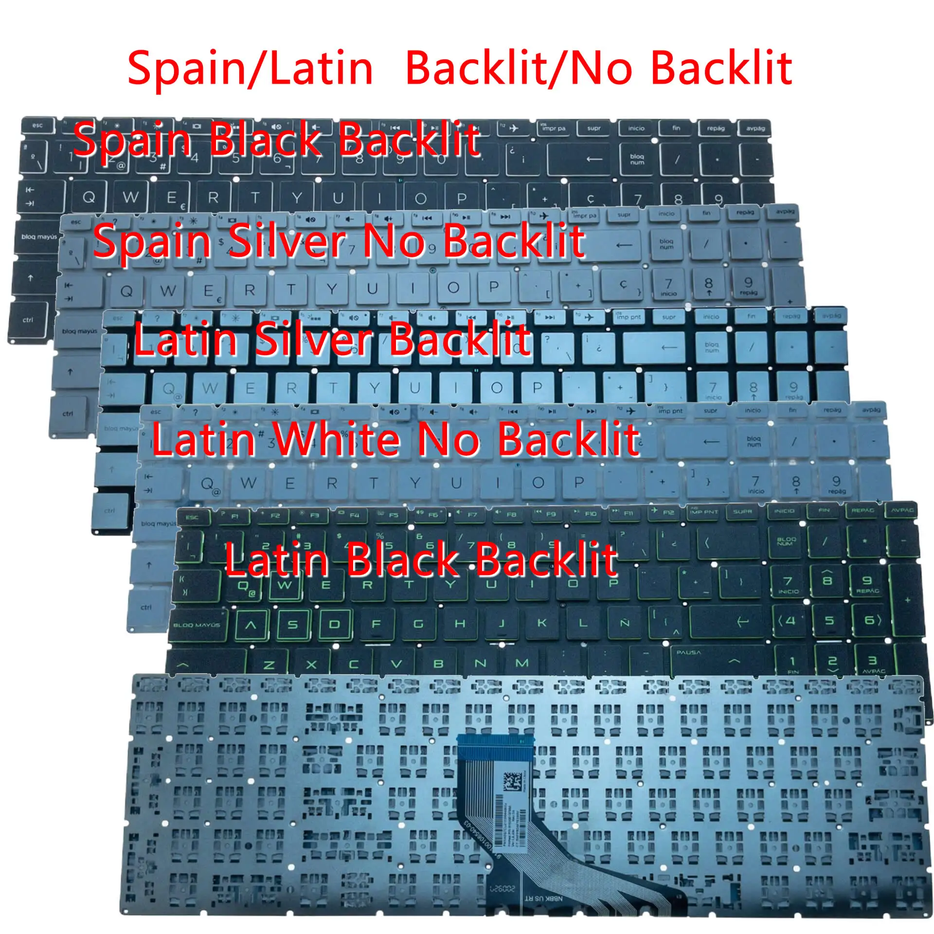 New/orig Latin Spain Laptop Backlit Keyboard For Hp 15-da 15-db 15-dx ...