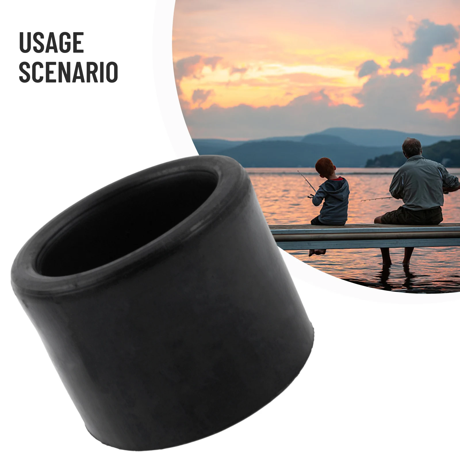 1Pcs Rubber Black And Orange 55x41mm Marine Rod Holder Inserts ...