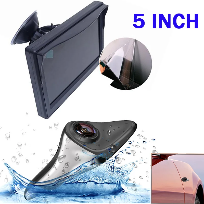 5" Car Monitor 800x480 With Car Rear View Camera Blind Spot HD ...