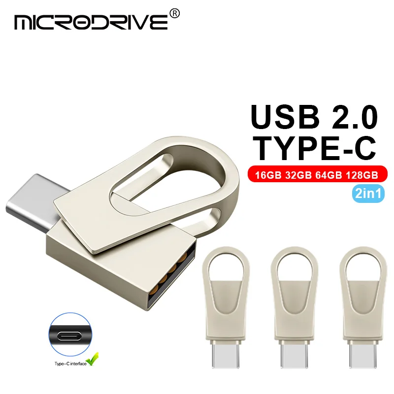 mini USB Flash Drive 16GB 32GB 64GB 128GB 2565GB for TYPE-C PC High ...