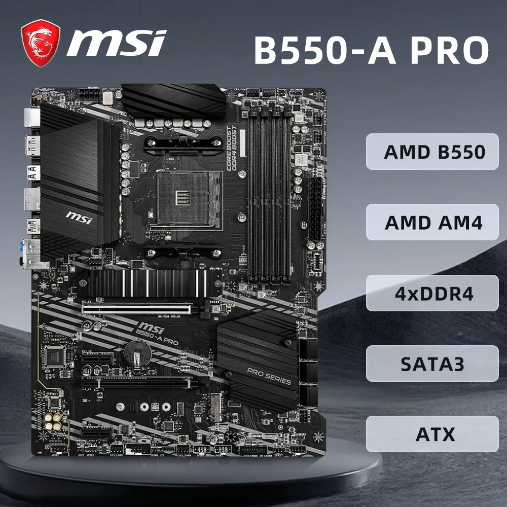 MSI B550-A PRO motherboard supports AM4 Ryzen 9 5900X 3900X Ryzen 7 5800X3D Ryzen 5 5600X CPU ...