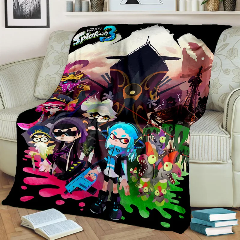 3D-Games-Splatoon-PC-Gamer-Cartoon-Blanket-Soft-Throw-Blanket-for-Home ...