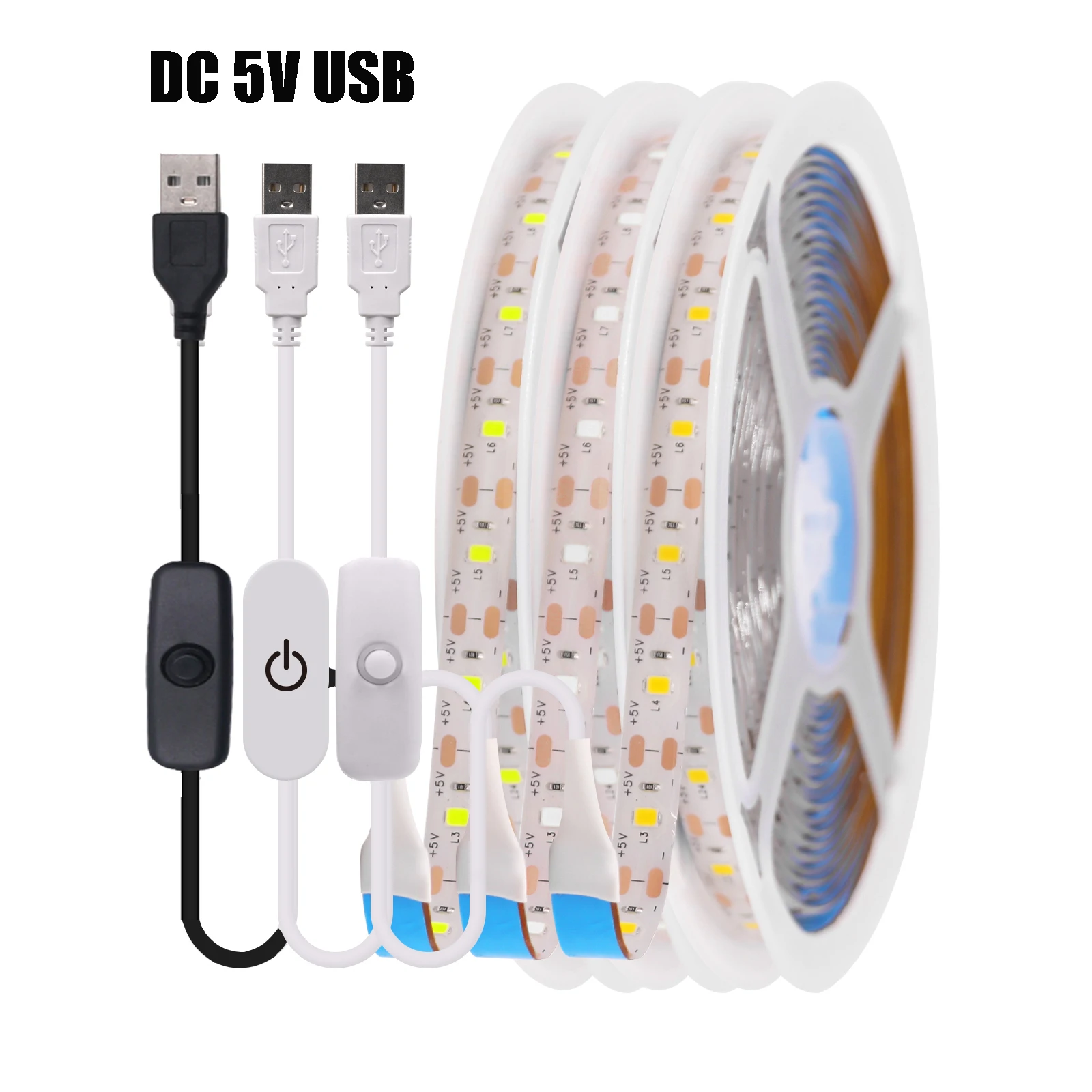 5V-USB-LED-Strip-Light-with-Dimmer-Switch-2835-60LEDs-Waterproof ...