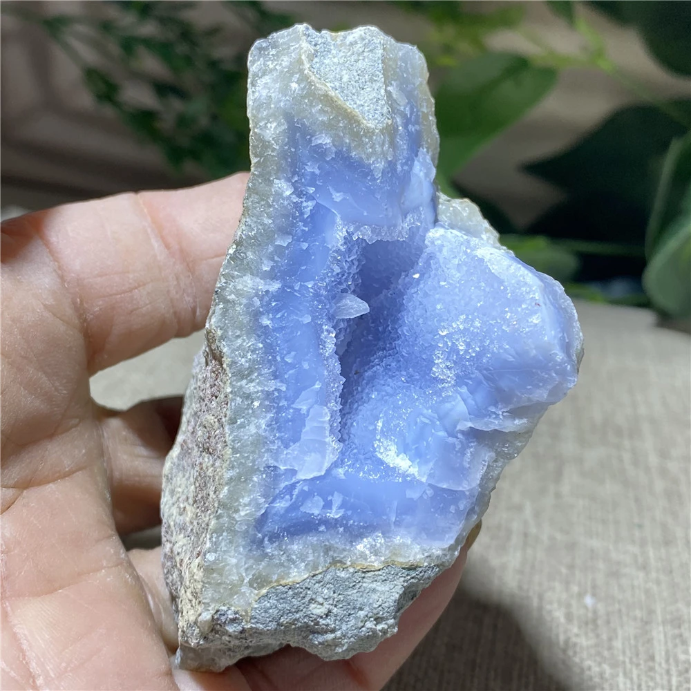 Natural Raw Blue Lace Agate Chalcedony Geode Gemstone Lrregular Rough ...