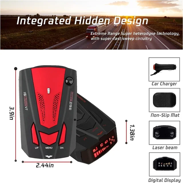 12v Radar Detector for Cars Radar Detector for Cars with Voice Prompt ...