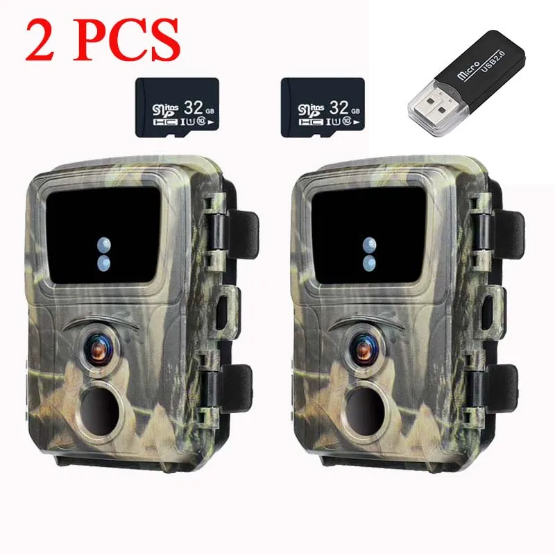 2Pcs-Mini-Trail-Camera-20MP-1080P-Mini600-Infrared-Night-Vision-Motion ...