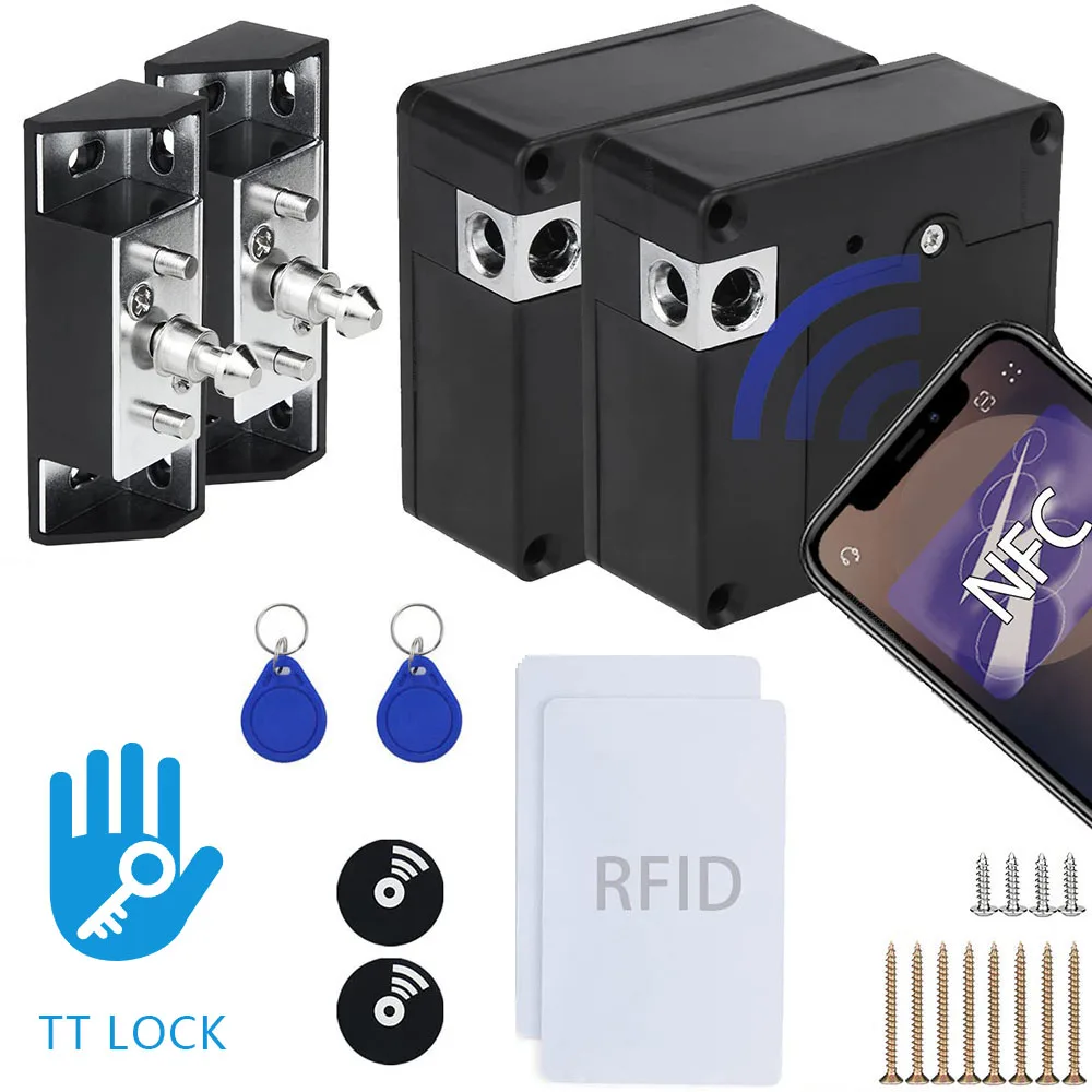 TT-lock-Smart-Drawer-Lock-Electronic-RFID-Door-Lock-Hidden-DIY-Wooden ...