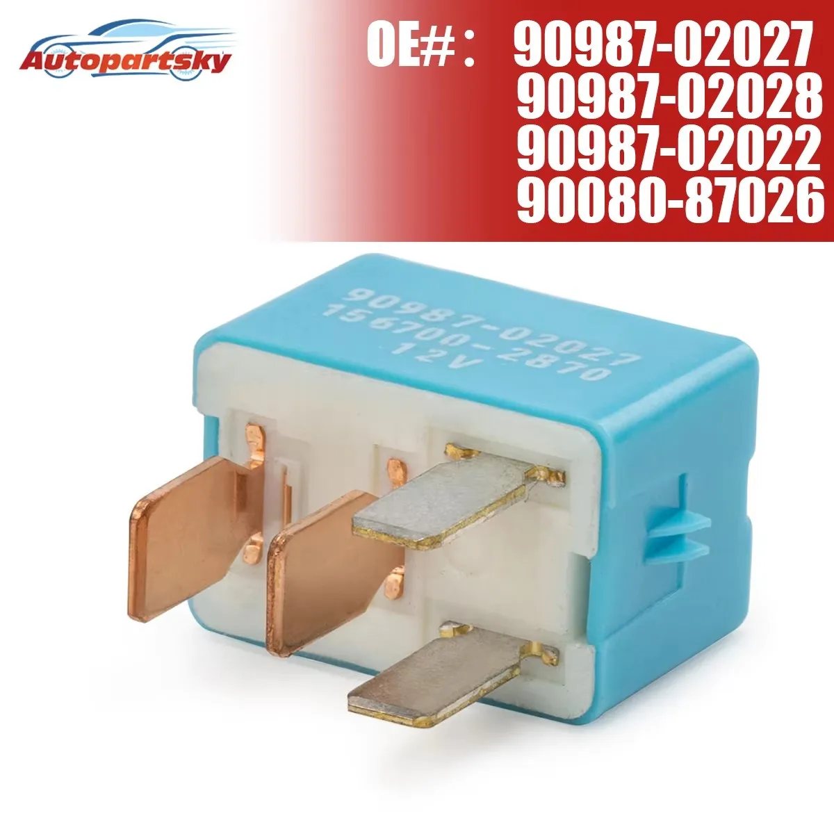 4 Pin 12V 90080-87026 9098702028 A/C Automotive Relay Switches Air ...
