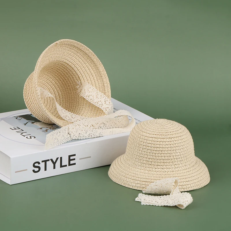 New Fashion 9cm Doll Hat Mini Lace Strap Hand woven Straw Hat For 1/6 ...