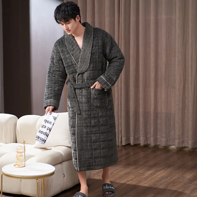 Men-s-Winter-Quilted-Robes-Male-Thick-Warm-Long-Bathrobes-Autumn-Comfort-Flannel-Padded-Bath ...