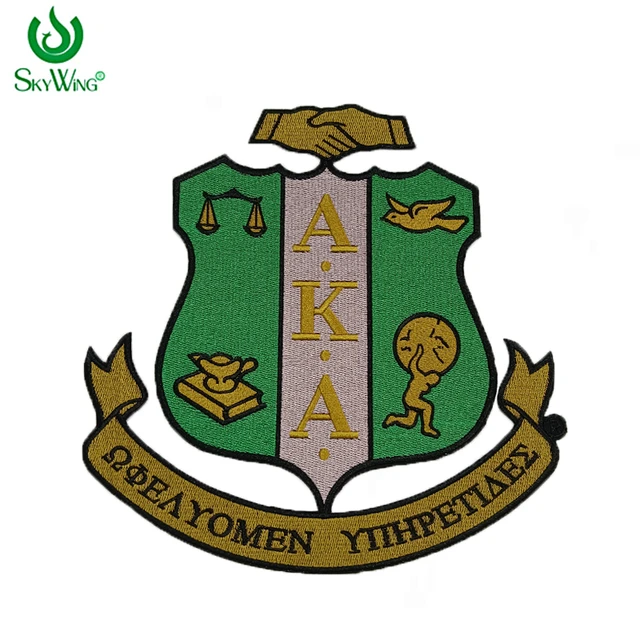 Aka Sorority Shield With Pearls