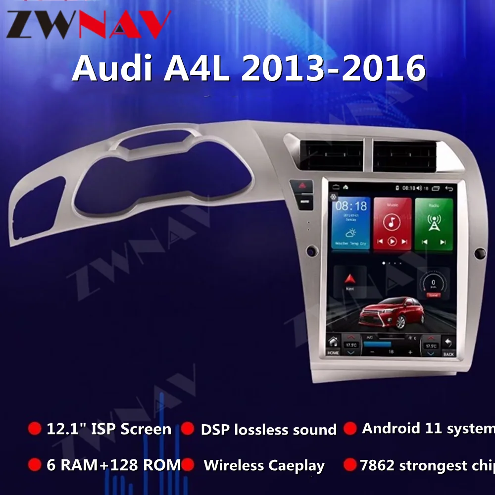 Android 11 Tesla Style Screen 6+128G For Audi A4 A4L A5 B8 2013-2016 ...