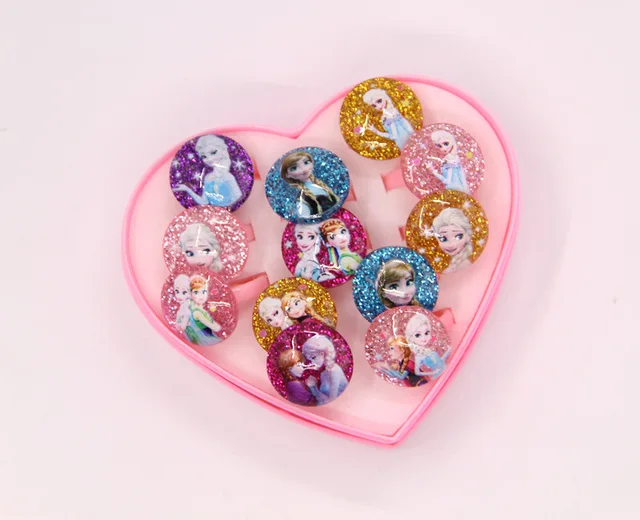 Frozen Children's Ring Set Cartoon Elsa Anna Princess Adjustable Ring ...