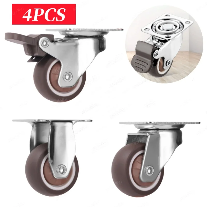 4Pcs-Universal-Swivel-Casters-Heavy-Duty-Furniture-Wheel-Castor-Silent ...