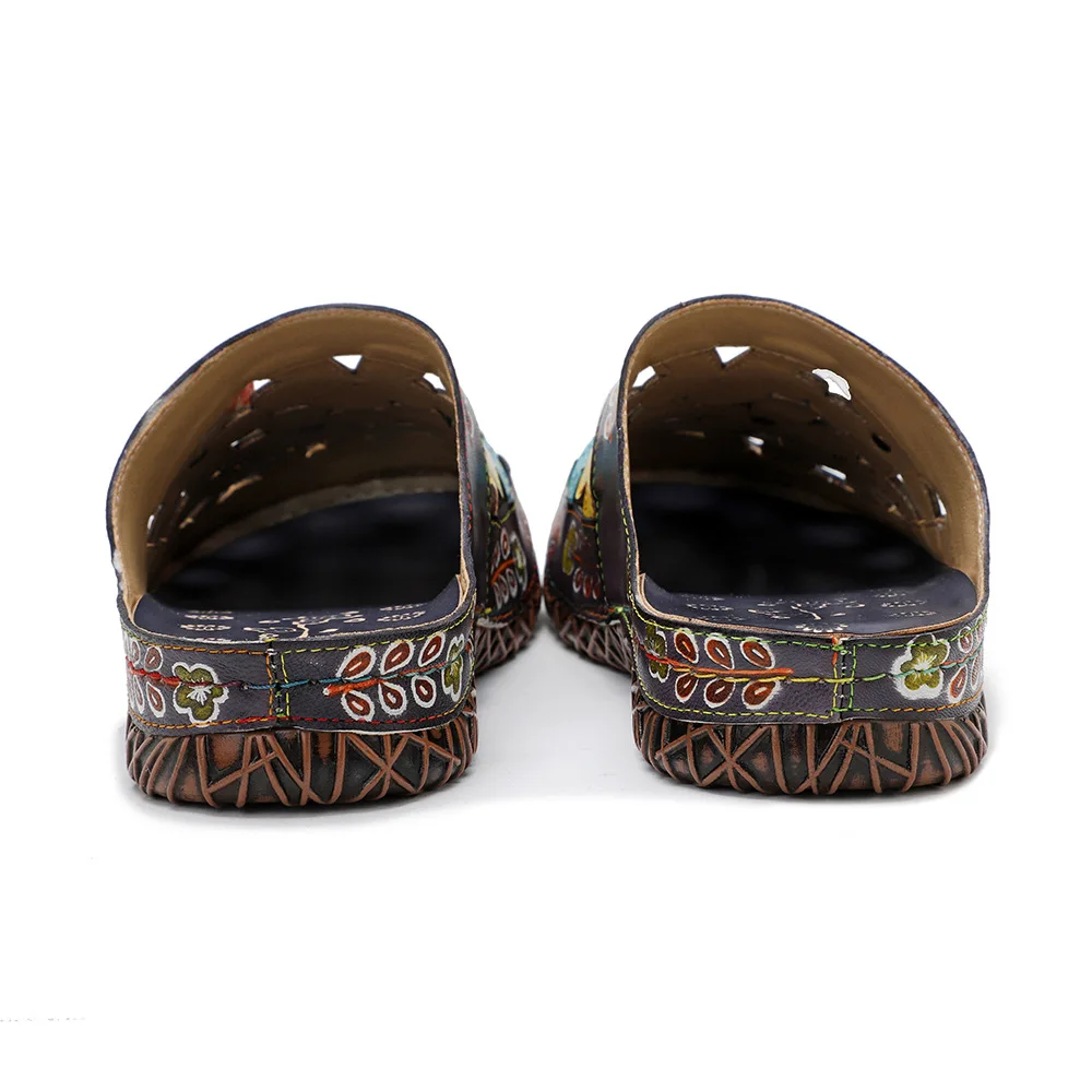 Socofy Slippers Women Shoes 2023 New Summer Genuine Leather Hand ...