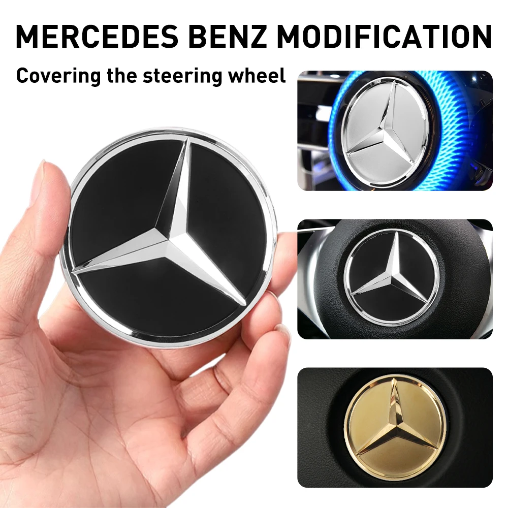 52mm-57mm-Aluminum-Car-Steering-Wheel-Badge-Replacement-Sticker-Auto ...