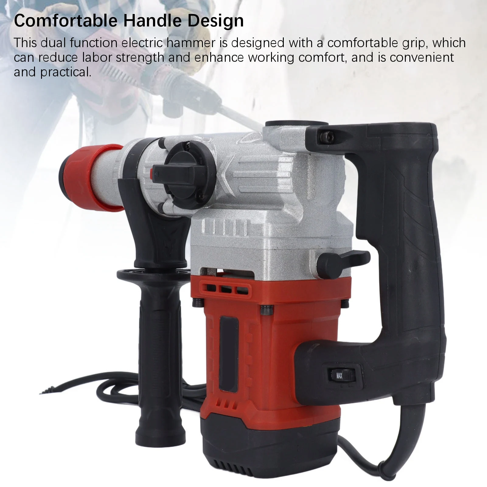 Electric Hammer Drill Dual Function High Power Concrete Rotary Hammer ...