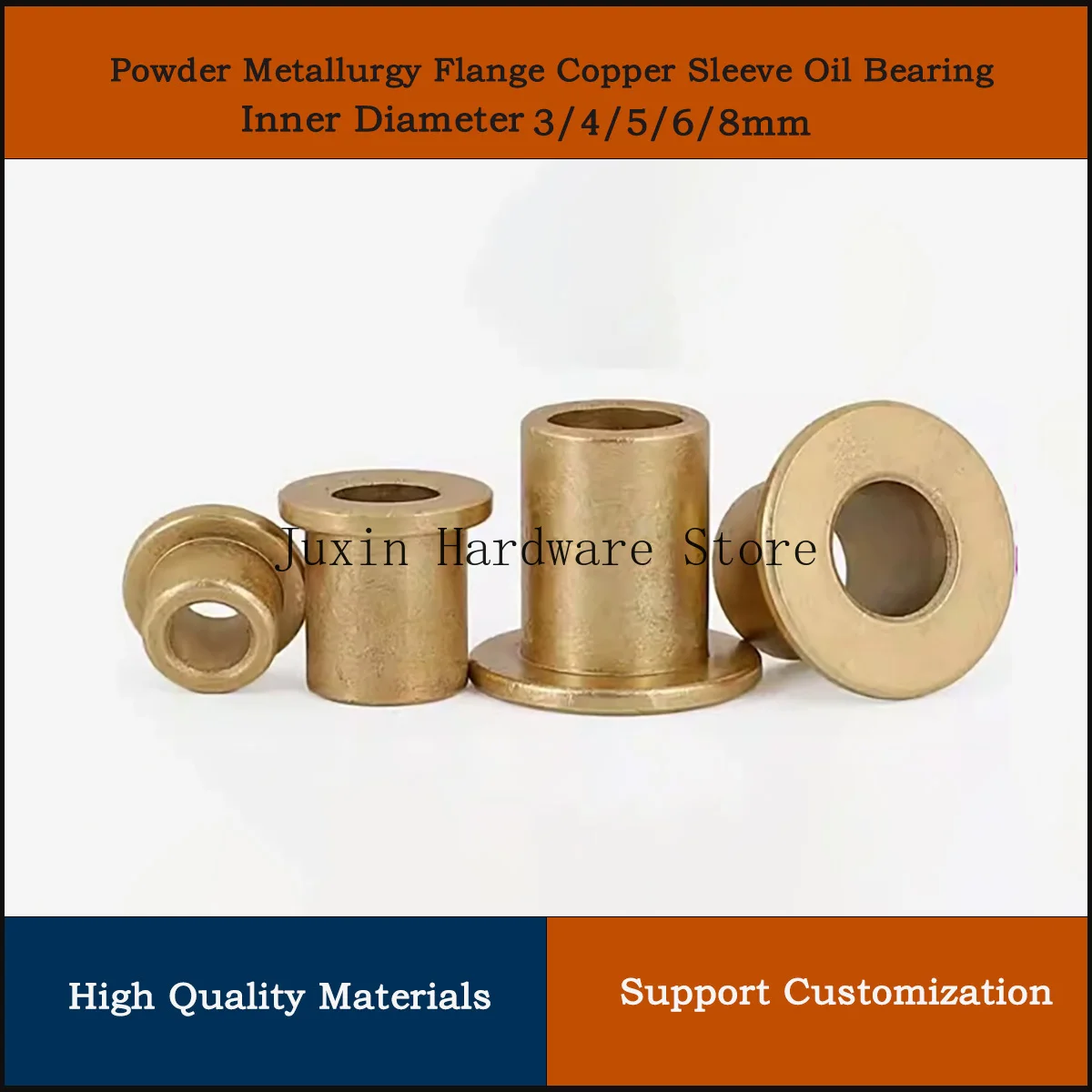 Oil Bearing with Edge Step Shoulder Flange Flange Bushing Powder ...