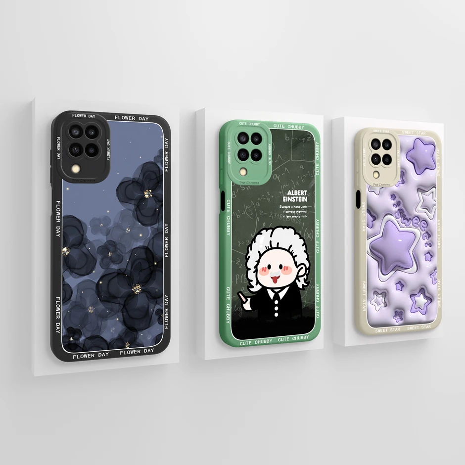 For-Samsung-Galaxy-A12-M12-F12-Case-Cute-Cartoon-Style-Pattern-Liquid ...