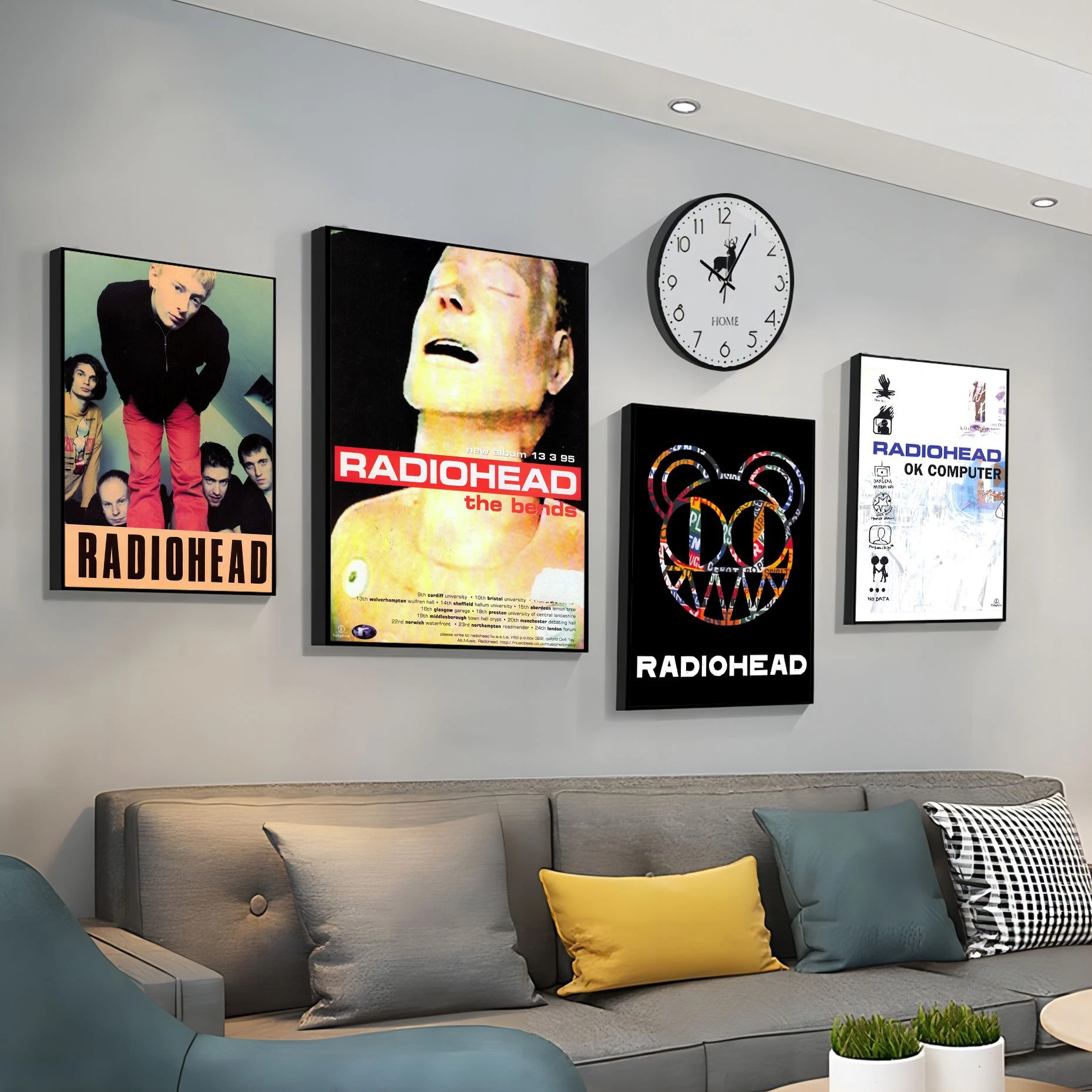 Rock Band Radiohead Music Art Anime Posters Sticky Vintage Room Bar ...