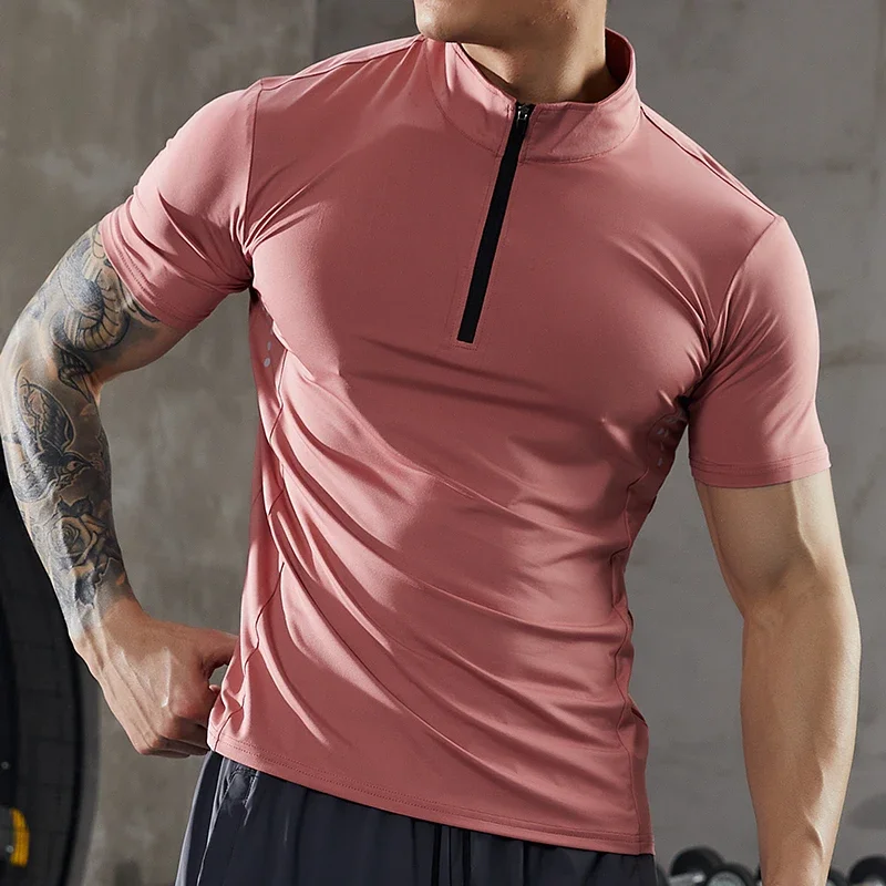 Men's Sweatshirt Half Zip High Neck Basketball Tee Fitness Jogging ...