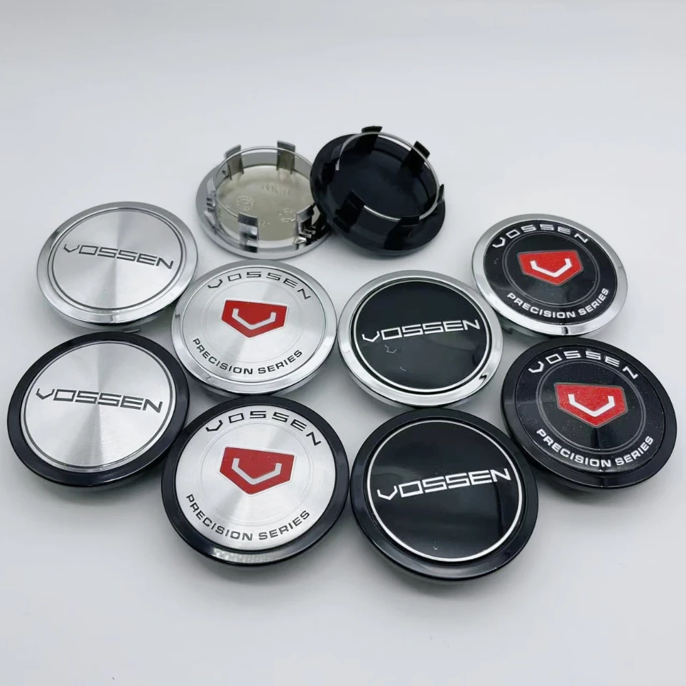 4pcs 76mm (I.D 60mm) Car Wheel Center Caps With Vossen Logo Emblem ...