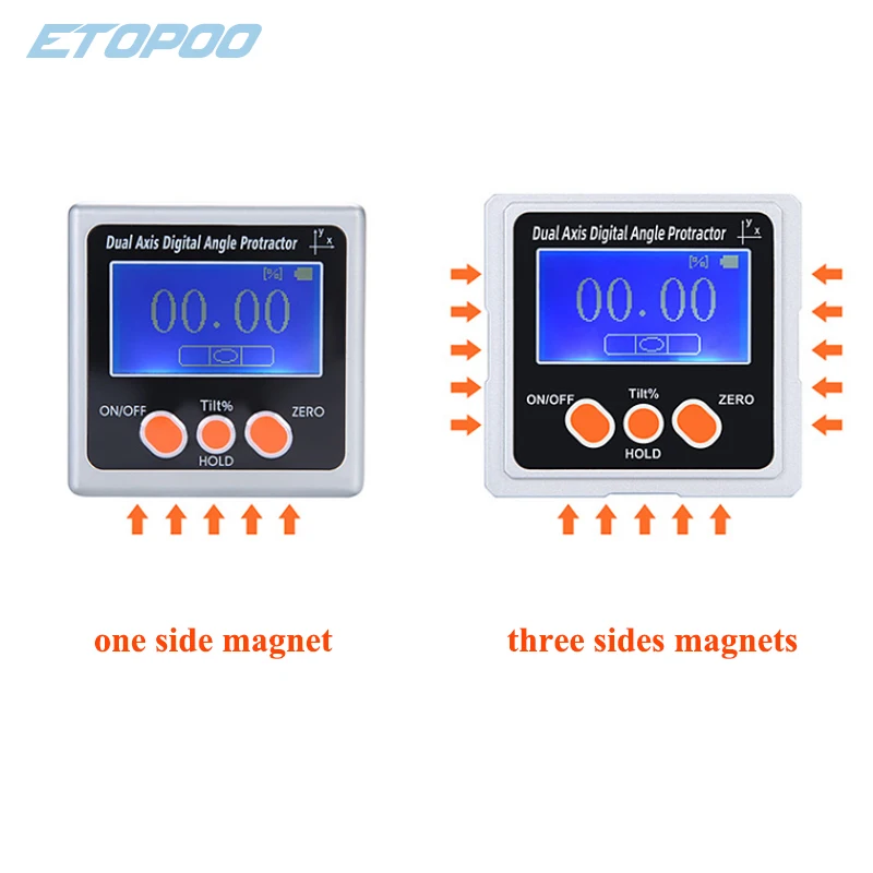 Digital-Protractor-Inclinometer-Dual-Axis-Level-measure-box-Angle-ruler ...