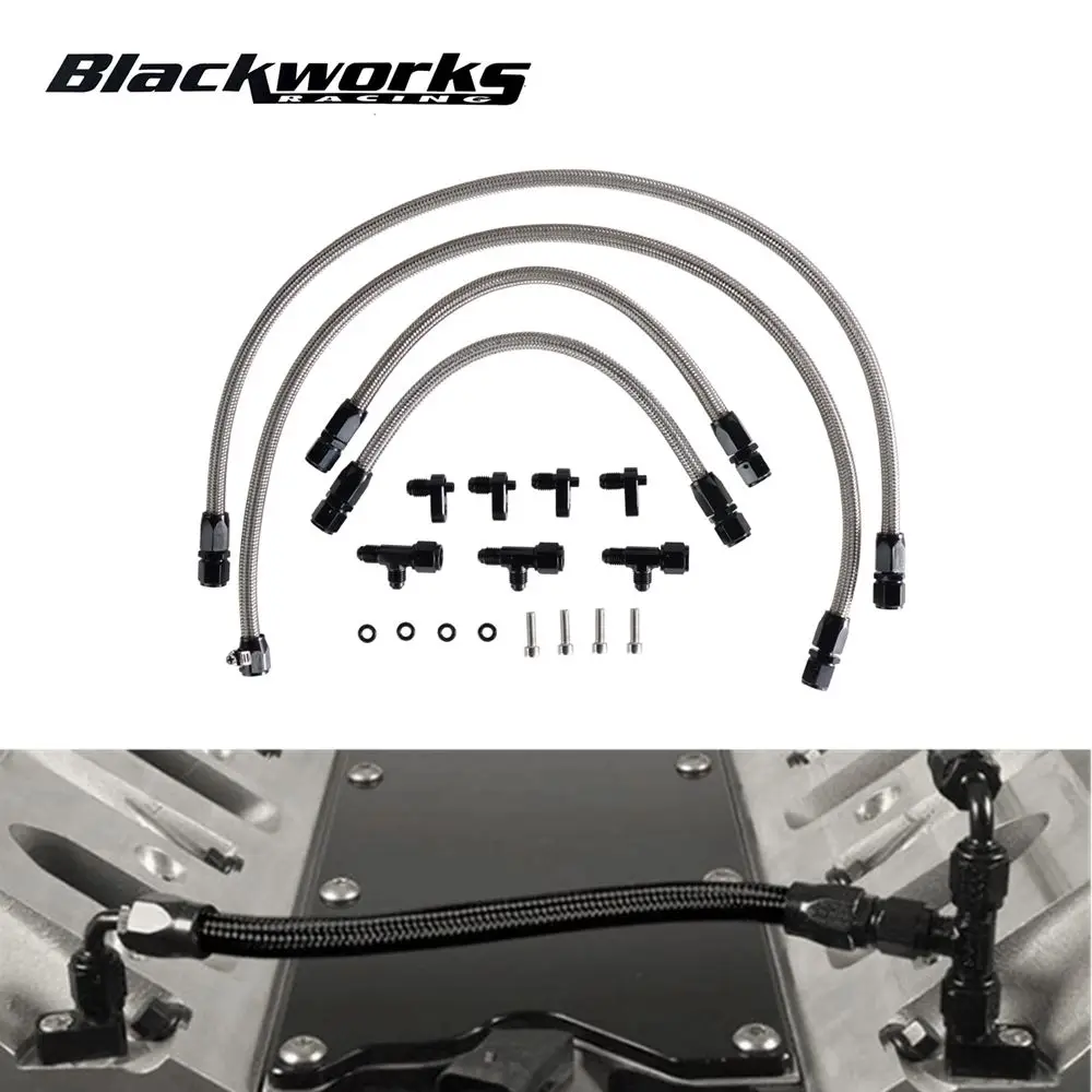 AN4-Adaptor-Engine-Steam-Vent-Hose-Line-Kit-Stainless-Steel-Braided ...