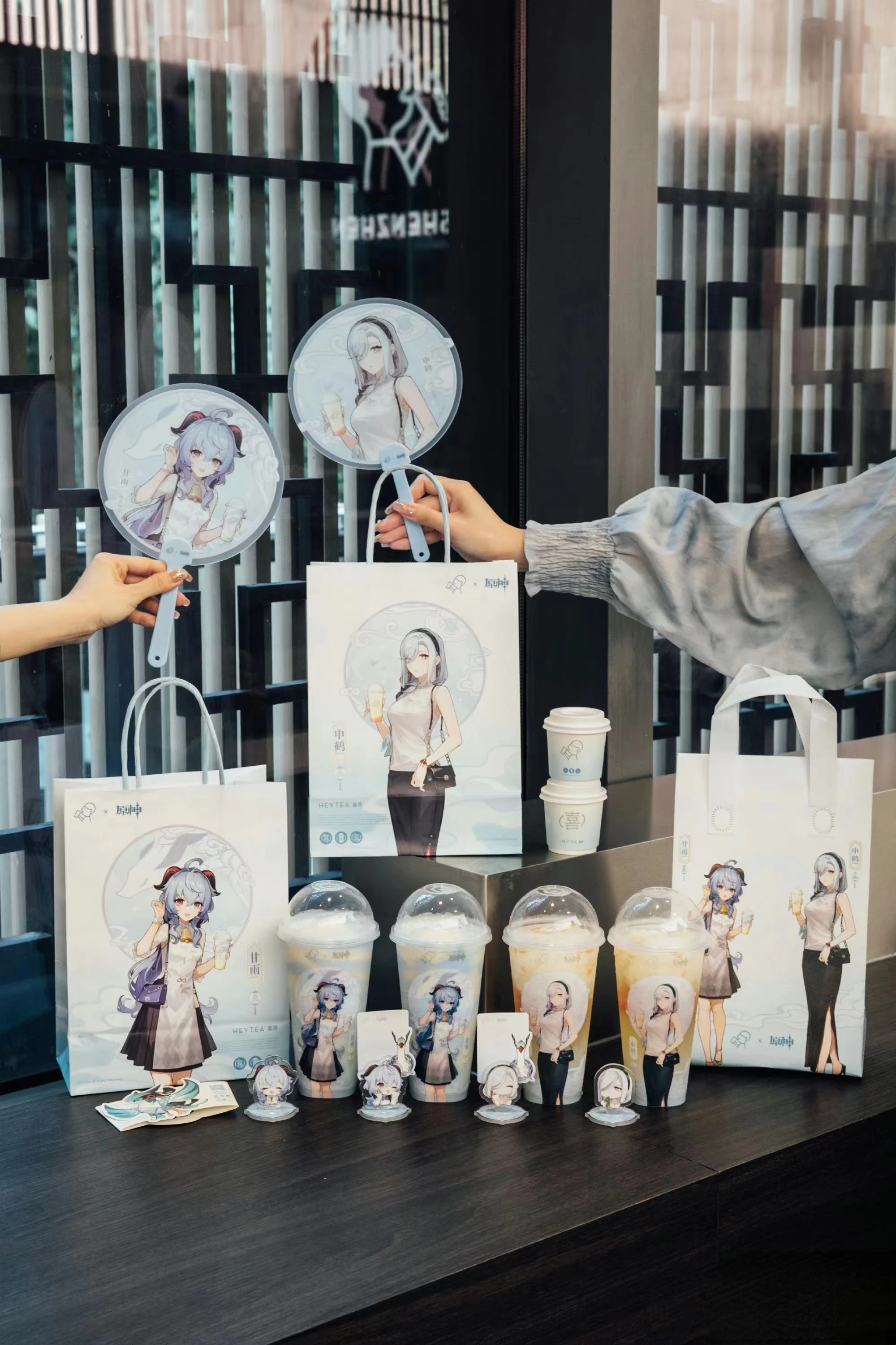 Heytea-X-Genshin-Impact-Merch-Translucent-Fan-Stand-Clip-Plastic-Cup ...