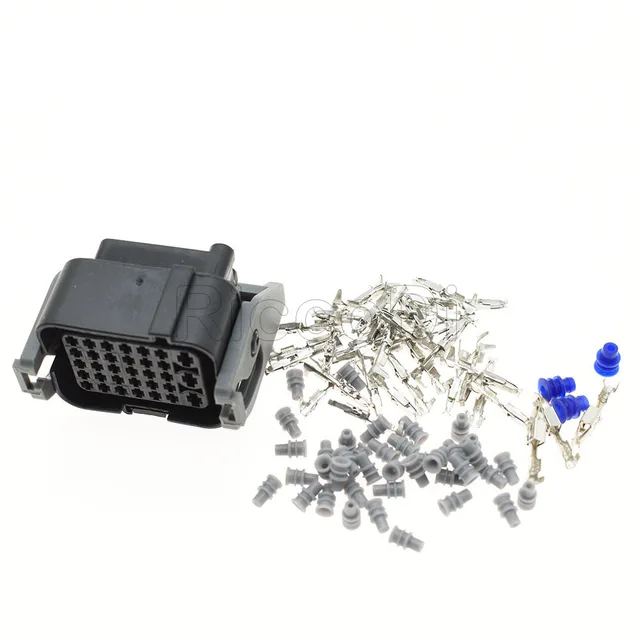 1-10 Sets 33 Pin Automobile Black Wiring Connector Waterproof Male ...