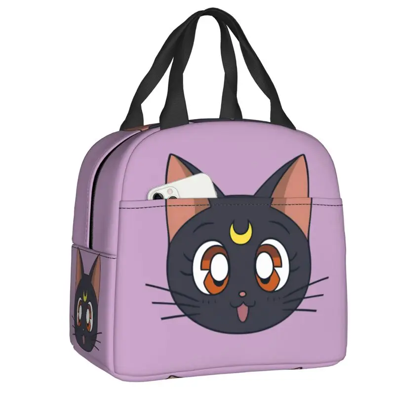 Anime Sailors Moons Luna Cat Insulated Lunch Bag Waterproof Thermal ...
