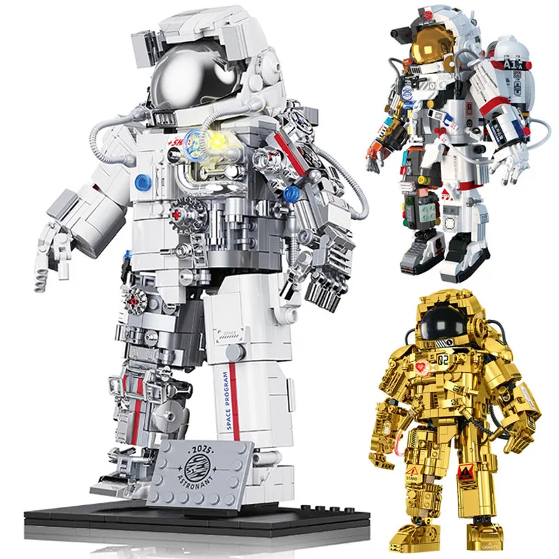 City-MOC-Mechanical-Astronaut-Model-Mini-Size-Building-Blocks-DIY ...