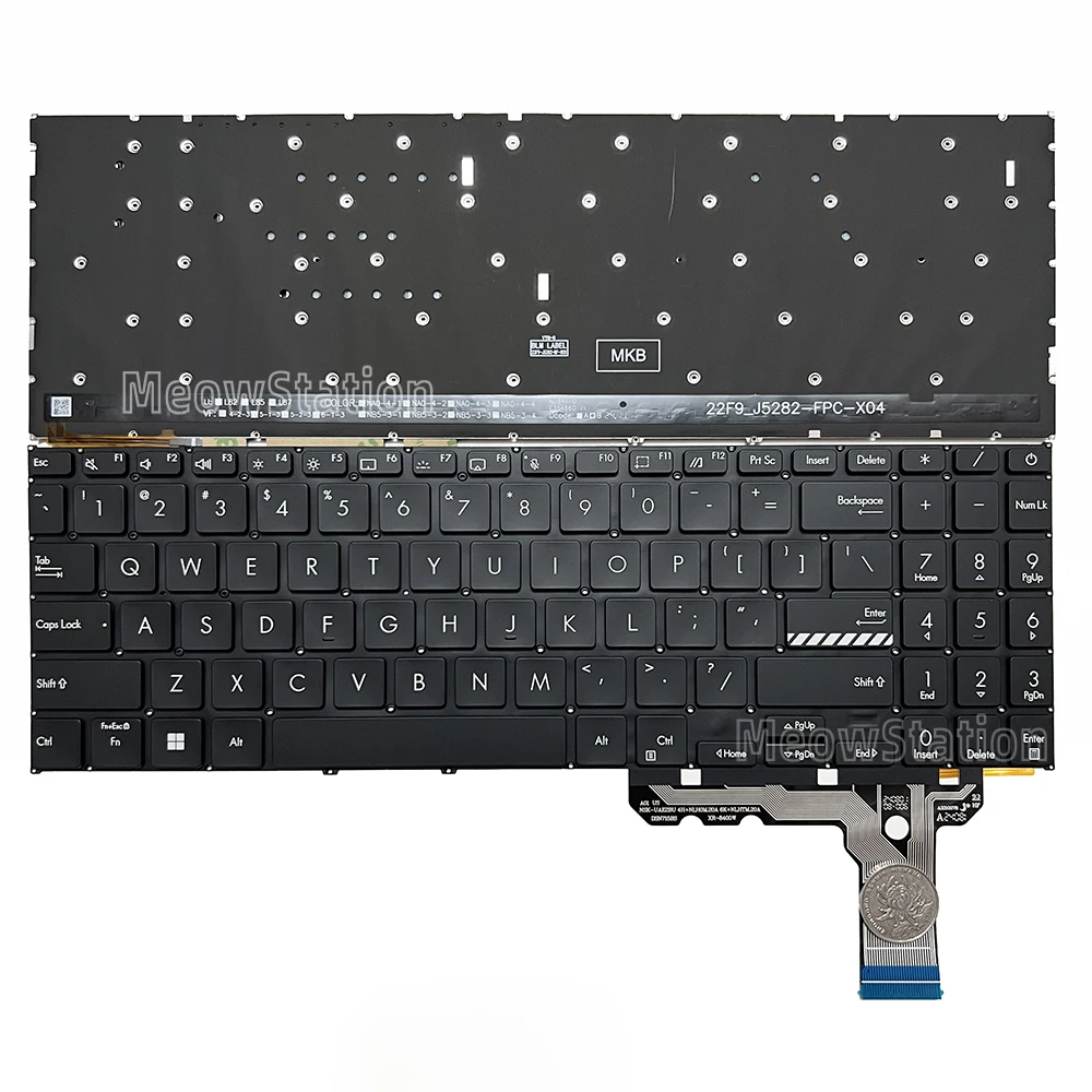 US/Russian Backlit Keyboard For Asus Vivobook E1504 E1504F E1504FA ...