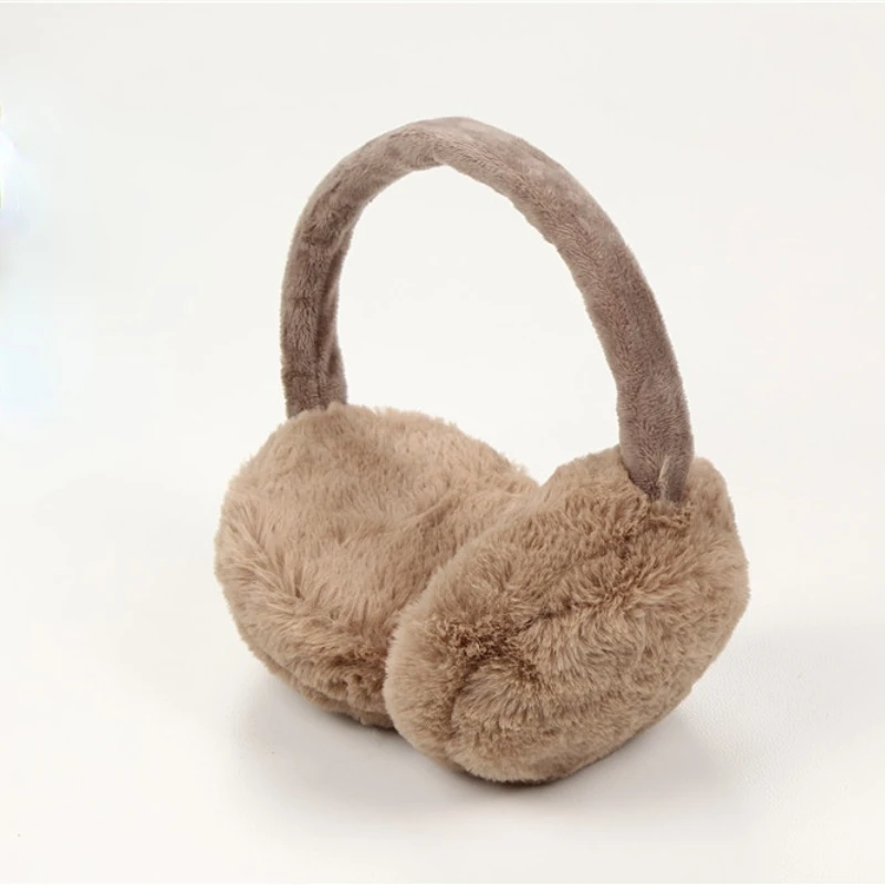 Soft Plush Ear Warm Winter Folded Earmuffs for Women Men Fashion Solid ...