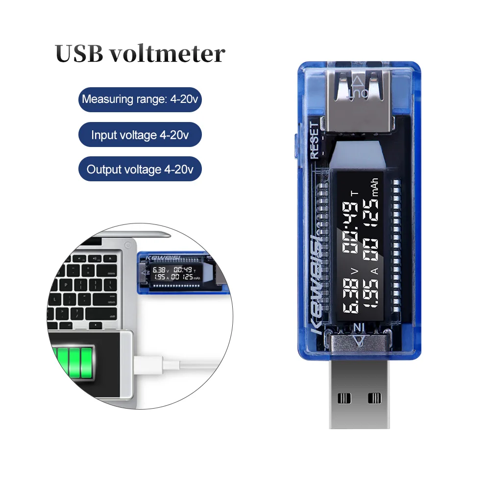 3-in-1-Power-Meter-Voltmeter-USB-Voltage-Detector-Electrical-Power ...